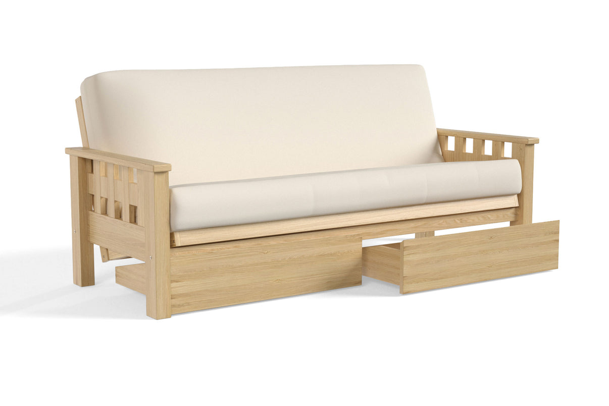Aries Front-Closing Eco Futon Sofa Bed Frame - Solid Beech Wood ...