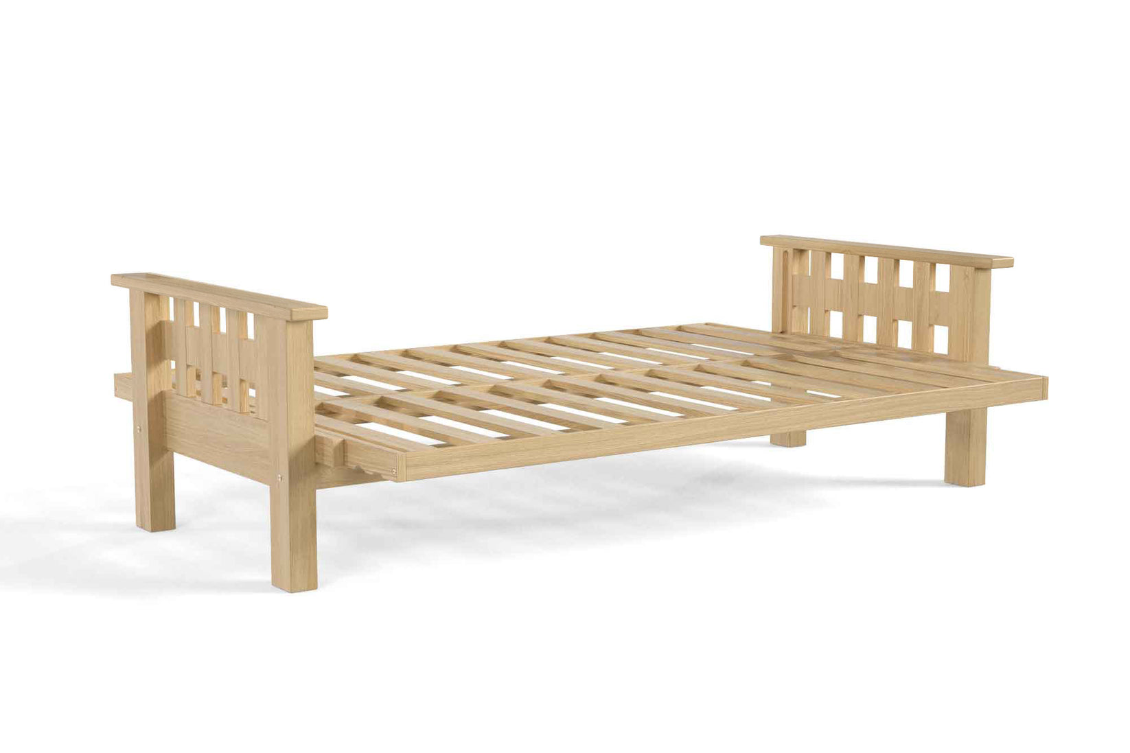 Aries Front-Closing Eco Futon Sofa Bed Frame - Solid Beech Wood ...