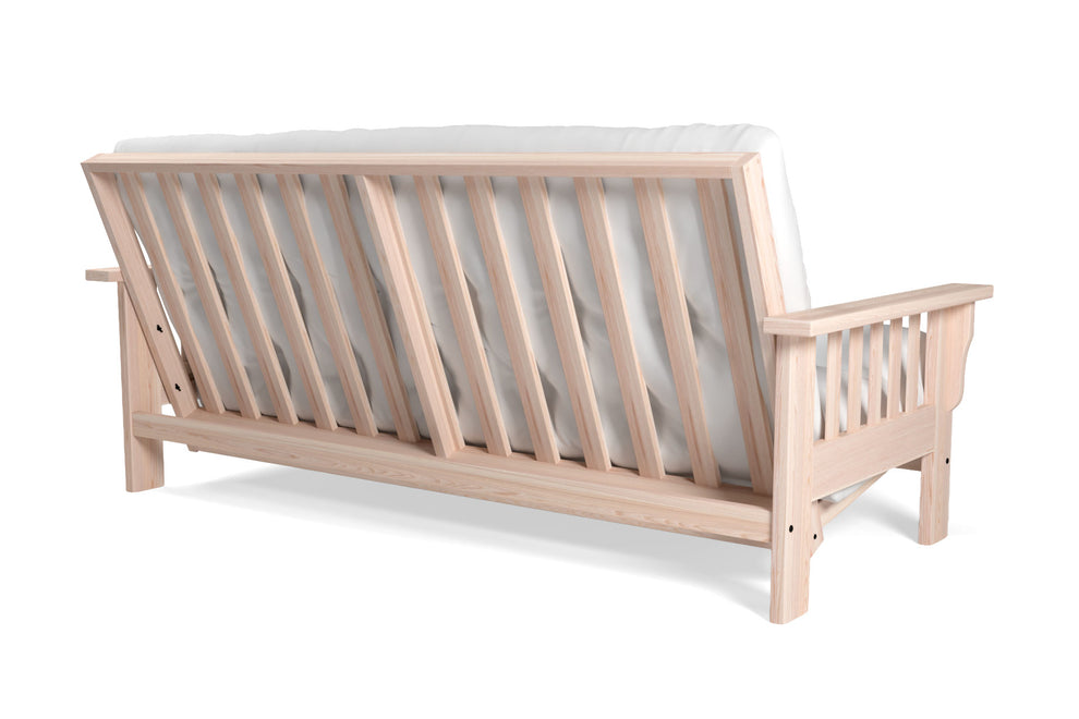 Flat Arm Mission Futon Sofa Bed Frame - Amish American Oak – Comfort Pure