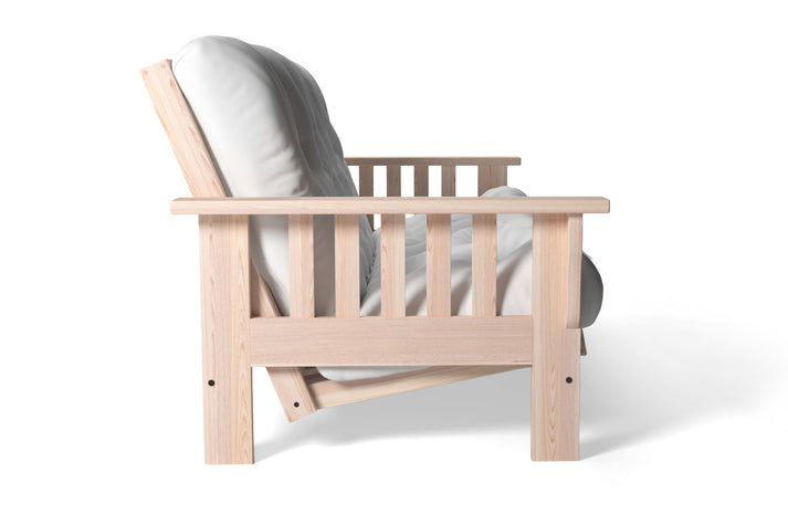Flat Arm Mission Futon Sofa Bed Frame - Amish American Oak – Comfort Pure