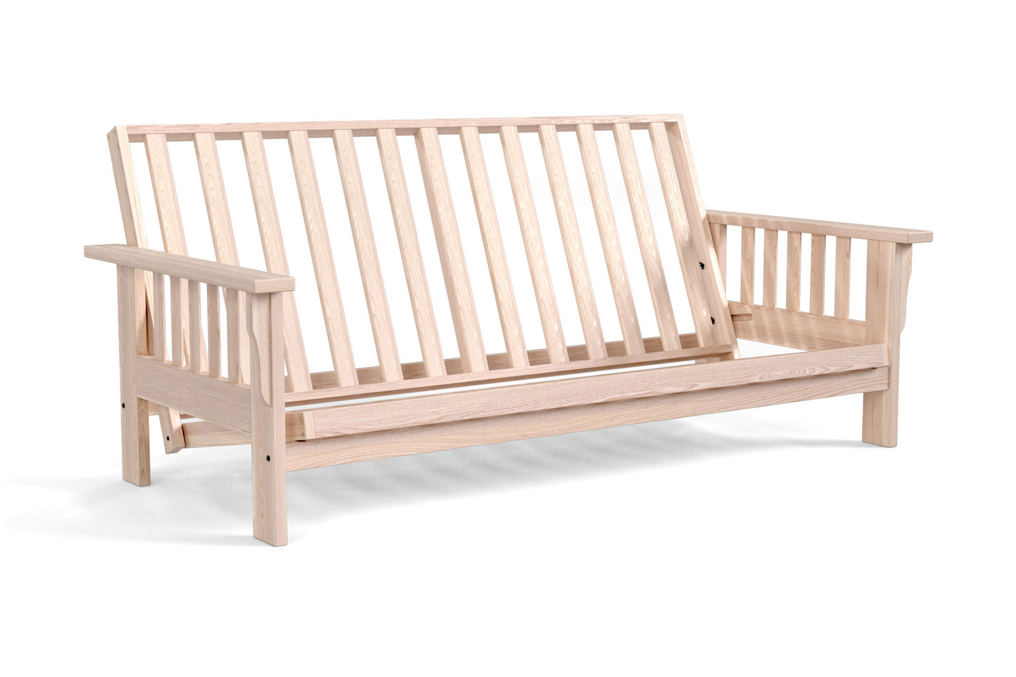 Flat Arm Mission Futon Sofa Bed Frame - Amish American Oak – Comfort Pure
