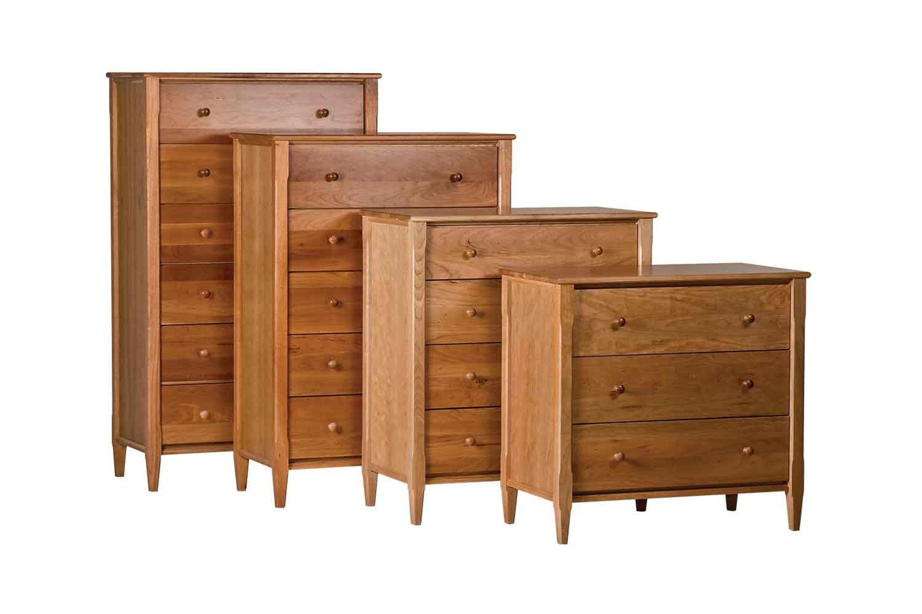 Shaker Chest - Solid American Black Cherry Wood & Storage Drawers ...