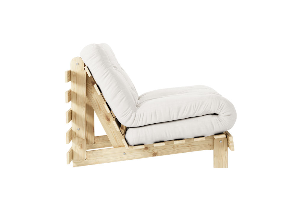 Sendai Tri-Fold Futon Sofa Bed Frame - Solid Mahogany Wood Convertible ...