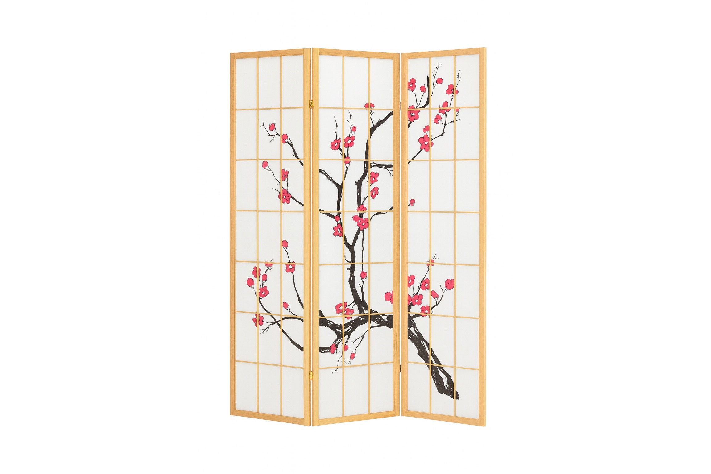 Cherry Blossom Shoji Screen - Natural Lightweight Japanese Room Divider ...