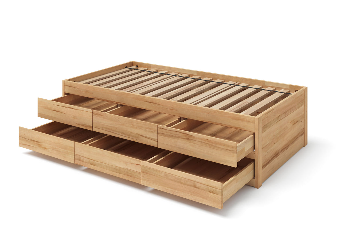 Captain's Bed - Solid Beech Wood Eco-Friendly Storage Bed – Comfort Pure