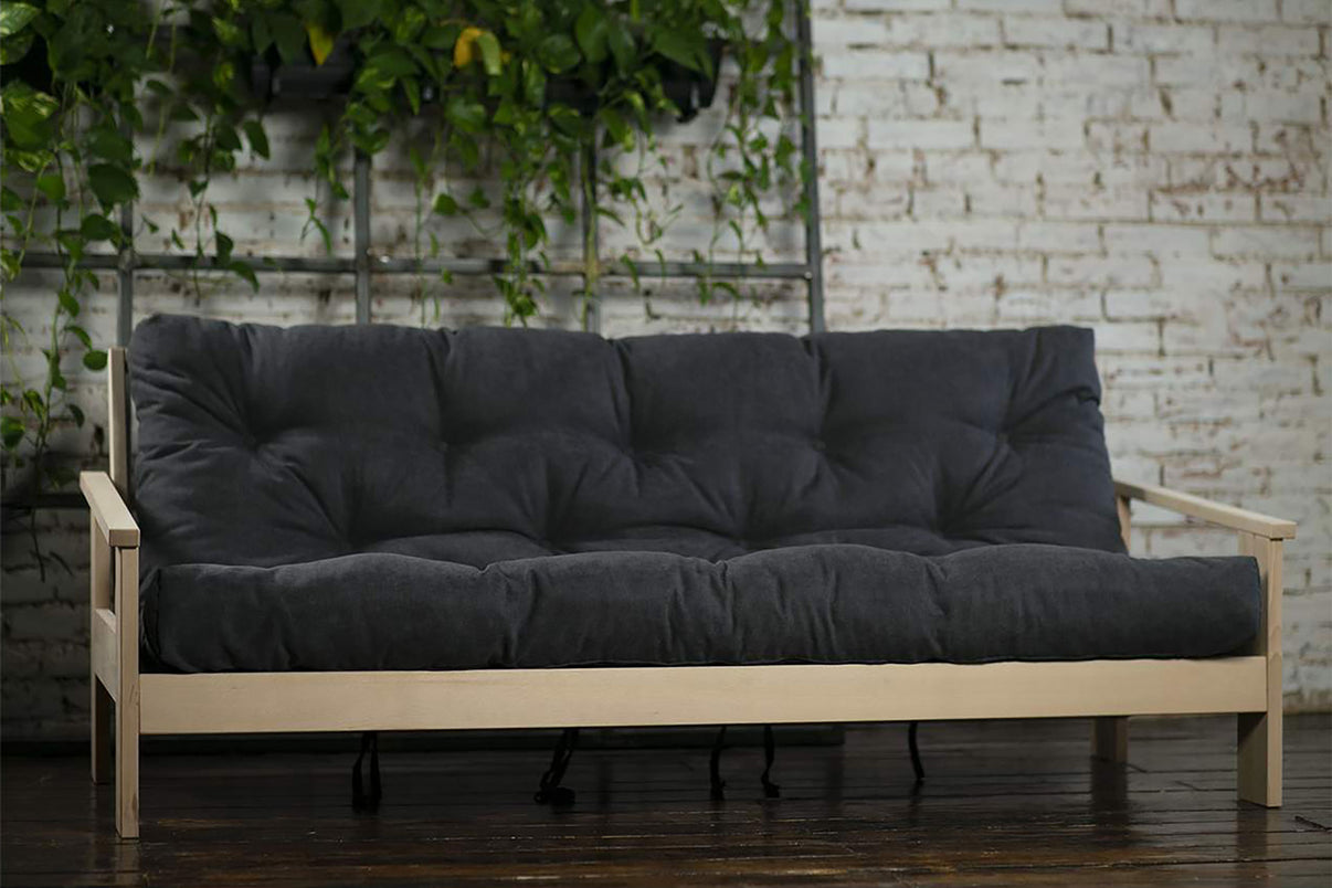 Modern Scandinavian Futon Frame – Denton Beech Wood – Comfort Pure